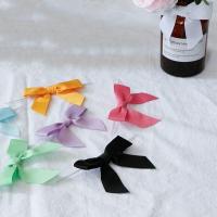 China MSD Grosgrain and Satin Ribbon Bottle Bow Decoration Customize Size Ribbon Bow with Loop for sale