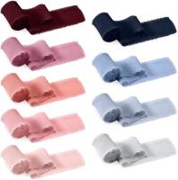 China MSD Handmade Rough Edge Frayed Raw Chiffon Ribbon Solid Color Fringe for Scrapbooking for sale
