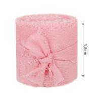 China Organza Fabric Type Handmade Frayed Edged Chiffon Silk Ribbon for Wedding Invitations for sale