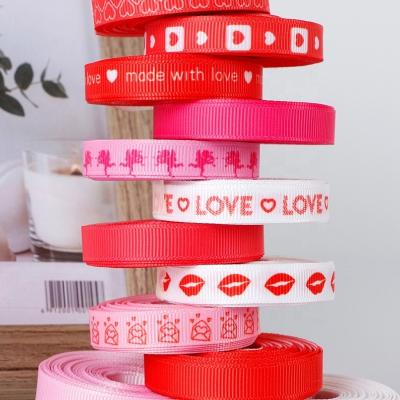 China Holiday MSD Ribbons 9mm Grosgrain Ribbon Printed Ribbon for Crafts Project Decoration for sale