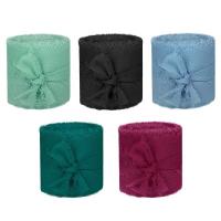 China Organza Fabric Type Handmade Frayed Edged Chiffon Silk Ribbon for Wedding Invitations for sale