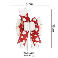China 2024 Big Burlap Ribbon Bows with Wire Edge The Perfect Addition to Your Christmas Tree for sale