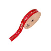 China 19mm Width Hair Bow Grosgrain Ribbon with Happy Birthday Design MSD 2023 Outlet in Red for sale