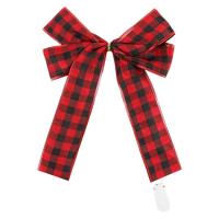 China Cake Decoration Big Burlap Ribbon Bows with Wire Edge Ribbons Printed Bow Customizable for sale