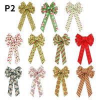 China 2024 Christmas Decoration Bow Customizable Big Burlap Ribbon Bows with Wire Edge for sale