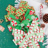 China 2024 Christmas Decoration Bow Customizable Big Burlap Ribbon Bows with Wire Edge for sale