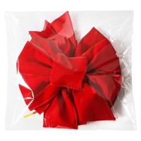 China Polyester/Jute Wired Red Velvet Big Ribbon Bows for Christmas Tree Decoration for sale