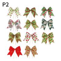China 2024 Big Burlap Ribbon Bows with Wire Edge Ribbons Printed Elevate Your Christmas Decoration for sale