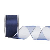 China MSD Ribbon Custom Made Wire Edge Organza Ribbon with Polyester Material By The Roll for sale