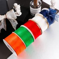 China MSD Ribbon Custom Made Wire Edge Organza Ribbon with Polyester Material By The Roll for sale