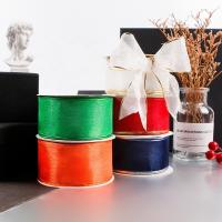 China MSD Ribbon Custom Made Wire Edge Organza Ribbon with Polyester Material By The Roll for sale