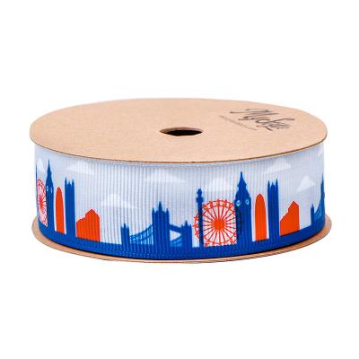 China Exquisite Printed Ribbon MSD 2023 British City Element Pattern British Ascension in May for sale