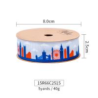 China Exquisite Printed Ribbon MSD 2023 British City Element Pattern British Ascension in May for sale