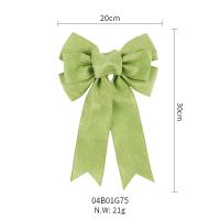 China Easter Decoration Must-Have Handmade Solid Color Burlap Ribbon Bows with Wire Edge for sale