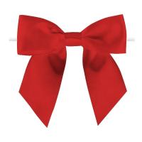China Customized Pre Made Gift Ribbon Bows in Red Pink and White for All Occasions for sale