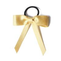 China Packaging Occasion Customized Pre-tied Satin Ribbon Bow With Elastic Loop Wine Bottle Bow Tie for sale