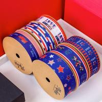 China Customize Independence Day Grosgrain Ribbon 25 mm 3 yards per roll Double Face STARS for sale