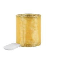 China Christmas Pattern Burlap Ribbon Colored LED Lamp with Wire Edge 6.3cm MSD Decorations for sale