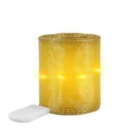 China Christmas Pattern Burlap Ribbon Colored LED Lamp with Wire Edge 6.3cm MSD Decorations for sale