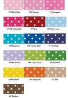 China 38mm Polyester Pink Polka Dot Grosgrain Ribbon within Printed Fabric Type Grosgrain for sale
