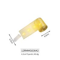China Christmas Pattern Burlap Ribbon Colored LED Lamp with Wire Edge 6.3cm MSD Decorations for sale