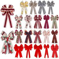 China Large Red Velvet Christmas Ribbon Bow for Holiday Decoration 28cm*75cm or Customized for sale