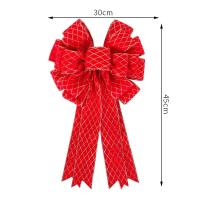 China Large Red Velvet Christmas Ribbon Bow for Holiday Decoration 28cm*75cm or Customized for sale
