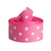 China Eco-Friendly Screen Print Polyester Dots Grosgrain Ribbons for Decoration for sale
