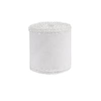 China 63mm Valentine's Day Decoration Custom White Velvet Wire Edge Christmas Ribbon Sustainable Style for sale