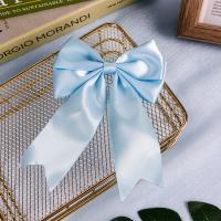 China Dark Black Satin Ribbon Bow Box for Wedding Decoration Perfume Gift Wrapping Pull Bow for sale
