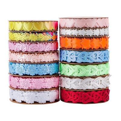 China 25mm Love Butterfly Pattern Ultrasonic Embossed Ribbon for DIY Gift Wrapping MSD for sale