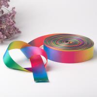 China Dark Rainbow Double Face Satin Ribbon Our Strongest Washable Ribbon for Distribution for sale