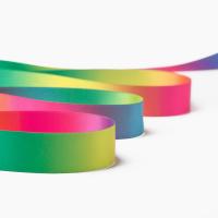 China Dark Rainbow Double Face Satin Ribbon Our Strongest Washable Ribbon for Distribution for sale