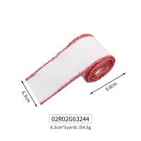 China Hair Bow Craft Must-Have 63mm Custom Red Velvet Wire Edge Christmas Ribbon Decoration for sale