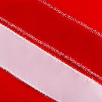 China Hair Bow Craft Must-Have 63mm Custom Red Velvet Wire Edge Christmas Ribbon Decoration for sale