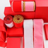 China Hair Bow Craft Must-Have 63mm Custom Red Velvet Wire Edge Christmas Ribbon Decoration for sale
