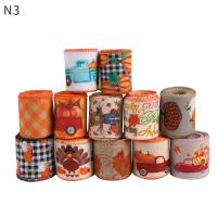 China Double Face Style 63mm Buffalo Plaid Burlap Ribbon for Fall Thanksgiving Decoration for sale