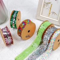 China MSD 2.5cm Stretch Sequin Ribbon The Perfect Choice for Bling Bling Party Decoration for sale