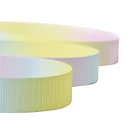 China 50Yards Rainbow Grosgrain Ribbon By The Roll with Custom Design Fabric Type for sale
