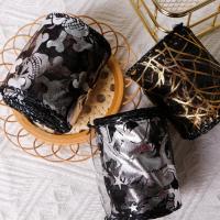 China MSD 2.5 Inch Wired Edge Burlap Ribbon Halloween Pattern Ribbon for Holiday Decorate for sale