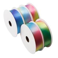 China Custom Rainbow Gradient Double Face Satin Ribbon for Personalized Branding for sale