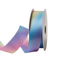 China Custom Rainbow Gradient Double Face Satin Ribbon for Personalized Branding for sale