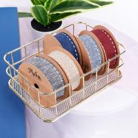 China Jacquard Design 2.5cm Cowboy Wired Double Face Saddle Stitched Ribbon for Gifts by MSD for sale