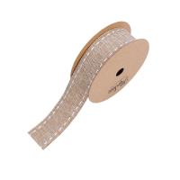China Jacquard Design 2.5cm Cowboy Wired Double Face Saddle Stitched Ribbon for Gifts by MSD for sale