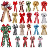 China 33cm*75cm Customized Chinese Red Velvet Christmas Ribbon Bow for Wedding Decoration for sale