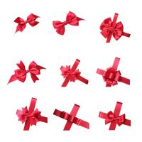 China MSD Pre-Made Custom Gift Wrapping Elastic Band Bow Chic Satin Ribbon Bow for Gift Box for sale