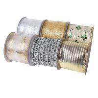 China Craft Gift Wrapping Ribbon Wired Ribbon for Christmas Tree and Wreath Decoration for sale