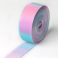 China Multi Color Packaging Designer Grosgrain Cinta Ribbons with Rainbow Pattern at Prices for sale