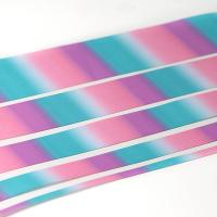 China Multi Color Packaging Designer Grosgrain Cinta Ribbons with Rainbow Pattern at Prices for sale