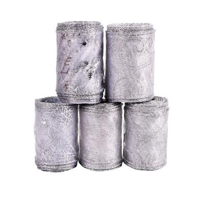China Special Grey Red Golden Ribbon Unique Organza Ribbon for Gift Decorations by MSD Soft for sale